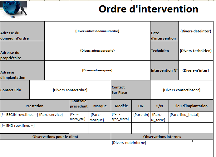 Gestion des interventions Gestion des interventions